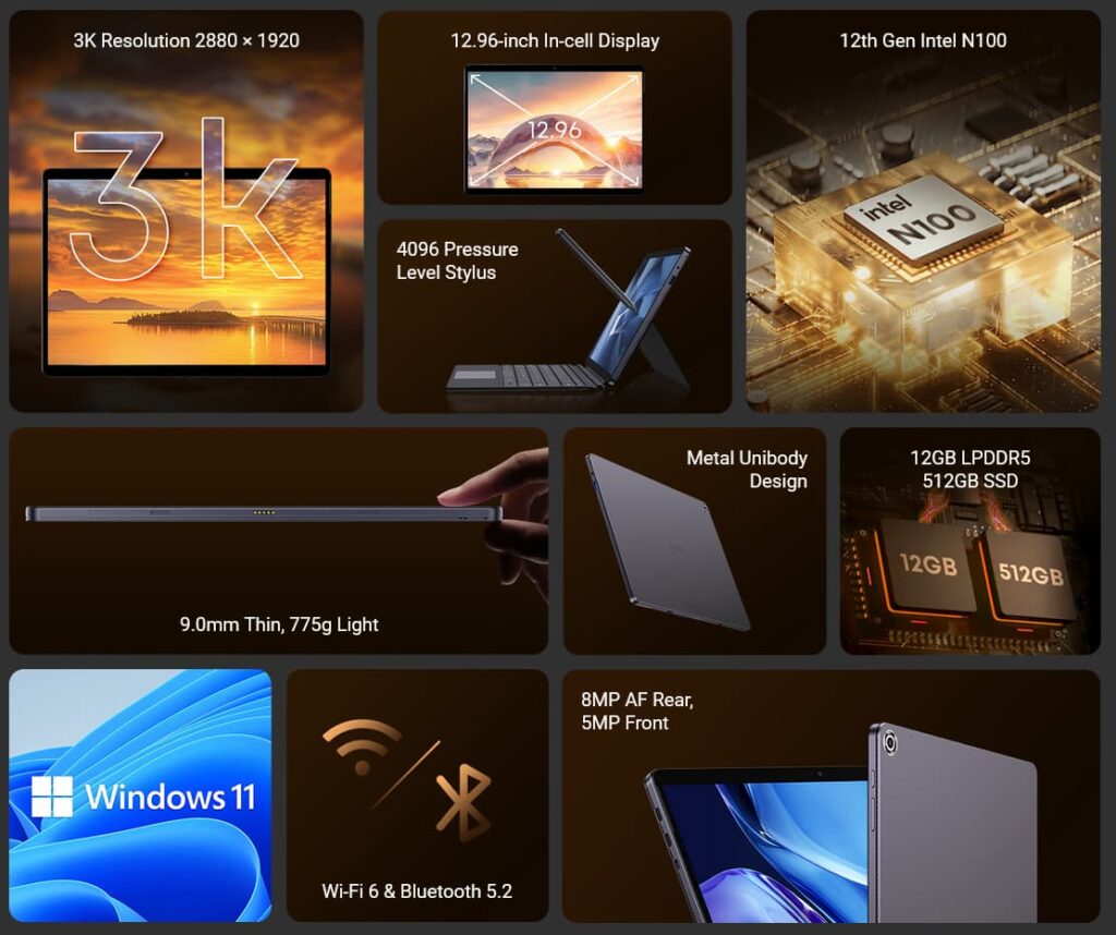 12.96インチWindowsタブレット「CHUWI Hi10 Max」発表、49,900円 | phablet.jp (ファブレット.jp)